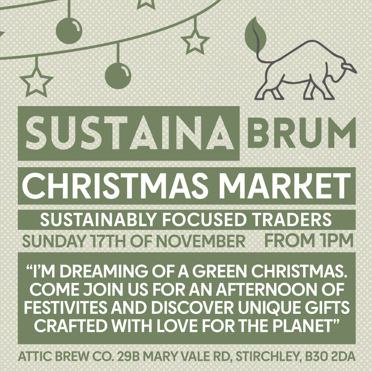 Sustainable Events in Brum – November 2024 – Sustainabrum | Birmingham